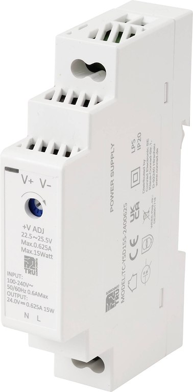 TRU COMPONENTS TC-YSD15S-2400625 napajanje za DIN šinu 24 V/DC 0,625 A 15 W