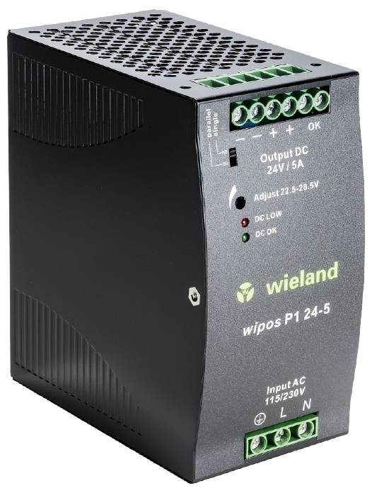 Wieland Electric WIPOS P1 24-5 prekidačko napajanje 115 V/AC, 210 V/DC → 24 V 5 A 120 W