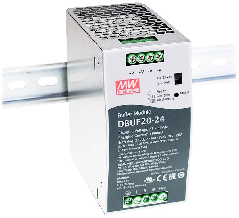 MEAN WELL DBUF20-24 napajanja za din šinui 23 V/DC → 24 V 20 A 1 x