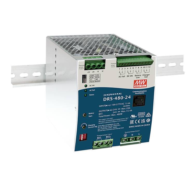 MEAN WELL DRS-480-24 napajanje za DIN šinu 90 V/AC, 127 V/DC → 24 V 20 A 480 W