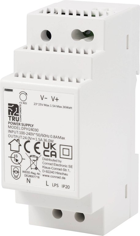 TRU COMPONENTS DPH-24030 napajanje za DIN šinu 24 V/DC 1,5 A 36 W