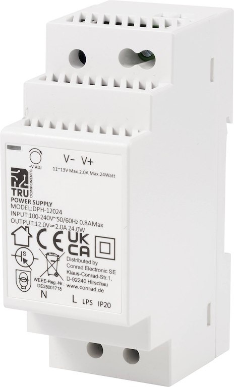 TRU COMPONENTS DPH-12024 napajanje za DIN šinu 12 V/DC 2 A 24 W