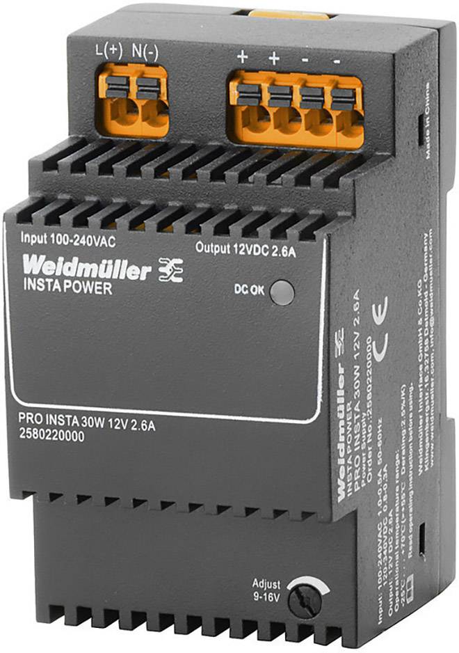 Weidmüller PRO INSTA 30W 12V 2.6A prekidačko napajanje 12 V/DC 12. V/DC 2,6 A