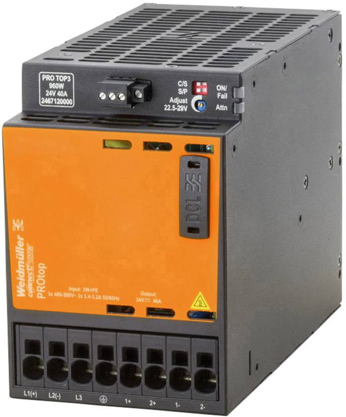 Weidmüller PRO TOP3 960W 24V 40A prekidačko napajanje 24 V/DC