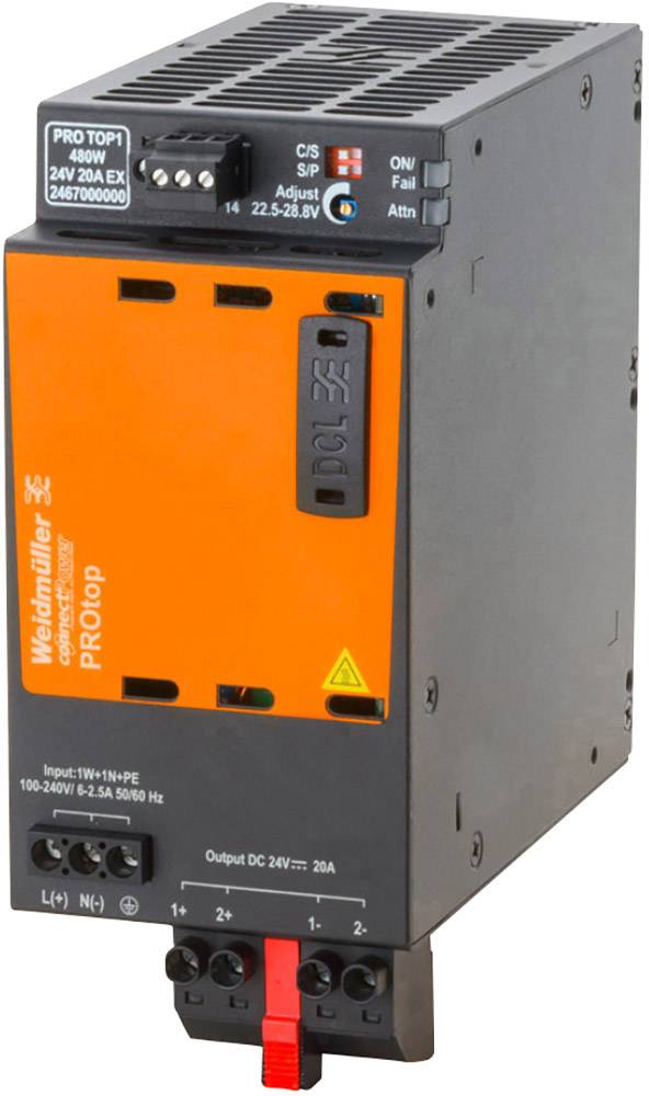 Weidmüller PRO TOP1 480W 24V 20A EX prekidačko napajanje 24 V/DC