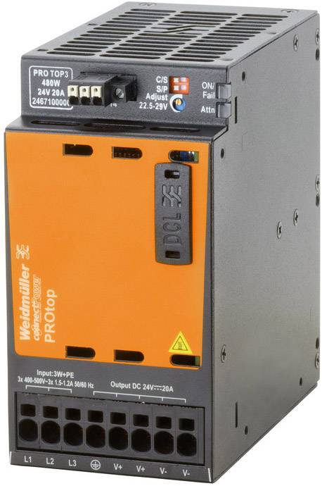 Weidmüller PRO TOP3 480W 24V 20A prekidačko napajanje 24 V/DC