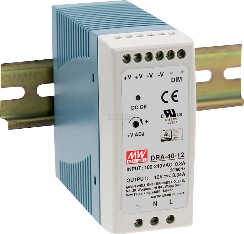 MEAN WELL DRA-40-24 napajanje za DIN šinu 24 V/DC 1,7 A 40,8 W