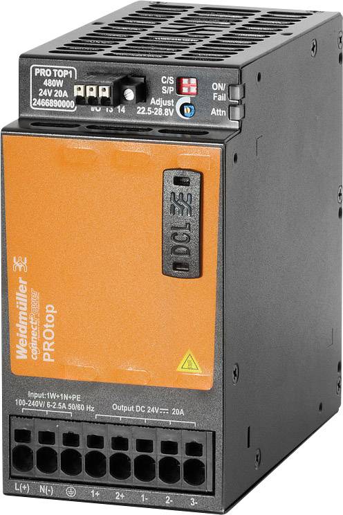 Weidmüller PRO TOP1 480W 24V 20A prekidačko napajanje 24 V/DC