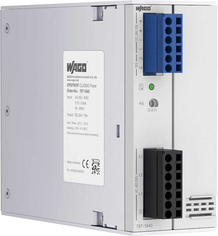 WAGO 787-1640 napajanje za DIN šinu 24 V 10 A 240 W