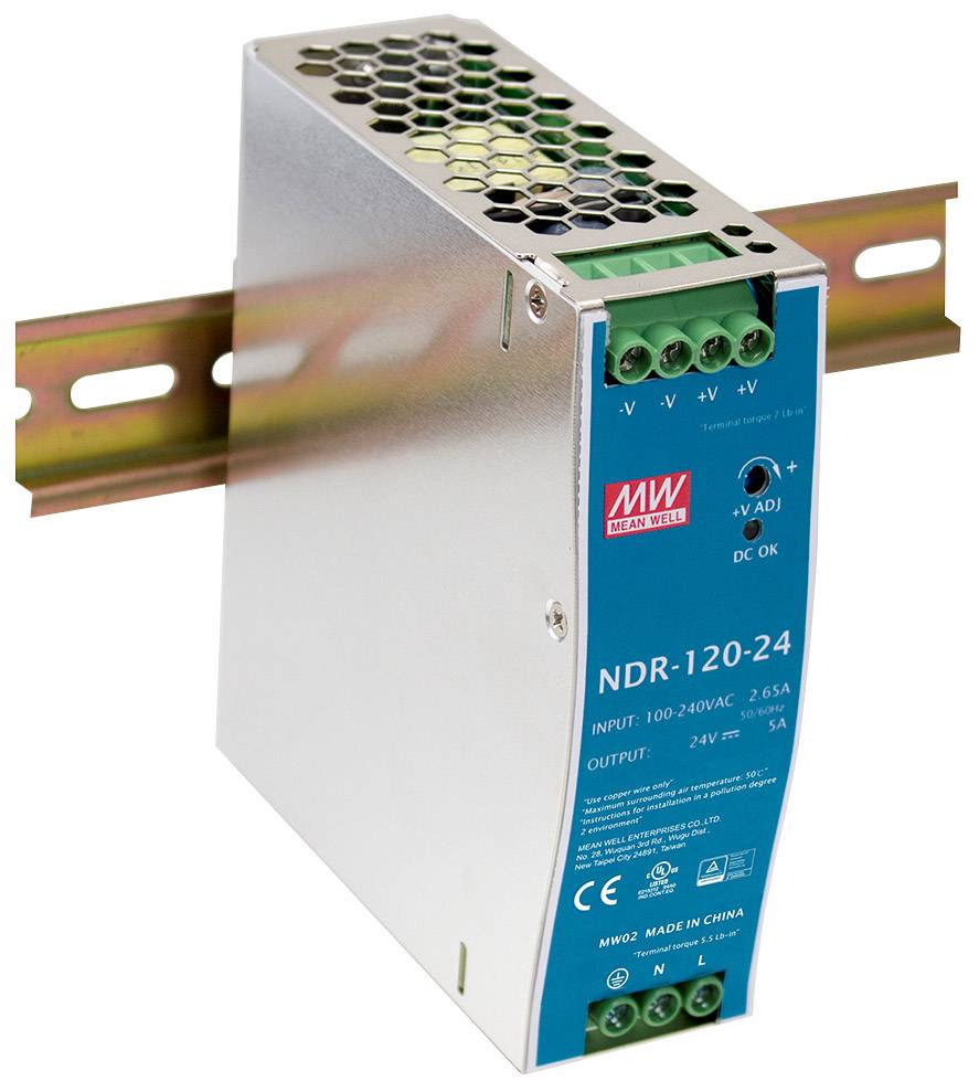 MEAN WELL NDR-120-12 napajanje za DIN šinu 90 V/AC → 12 V 12 V/DC 10 A