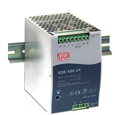 MEAN WELL SDR-480-24 napajanje za DIN šinu 90 V/AC → 24 V/DC 20 A