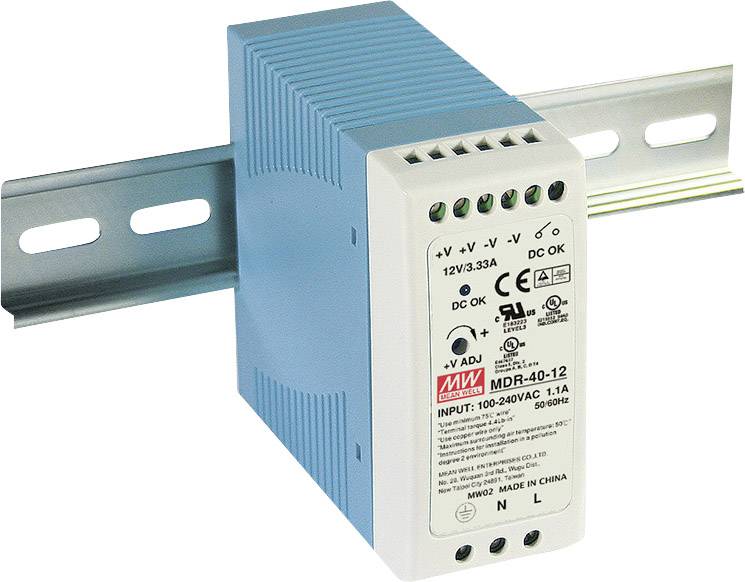 MEAN WELL MDR-40-12 napajanje za DIN šinu 90 V/AC → 12 V/DC 3,33 A