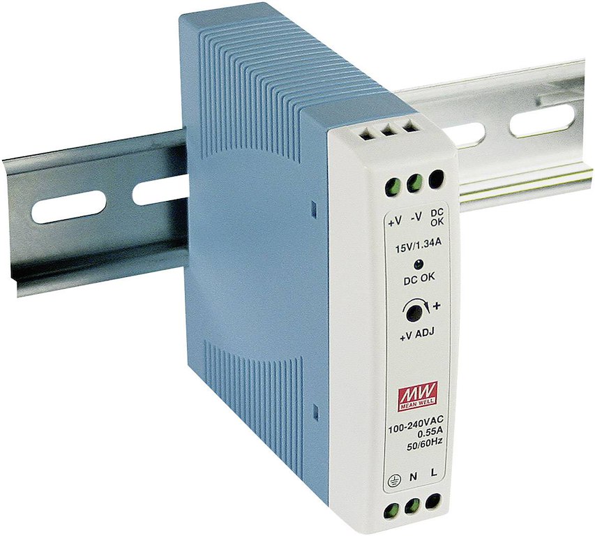 MEAN WELL MDR-20-12 napajanje za DIN šinu 90 V/AC → 12 V/DC 1,67 A