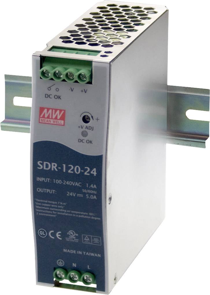 MEAN WELL SDR-120-12 napajanje za DIN šinu 90 V/AC → 12 V/DC 10 A