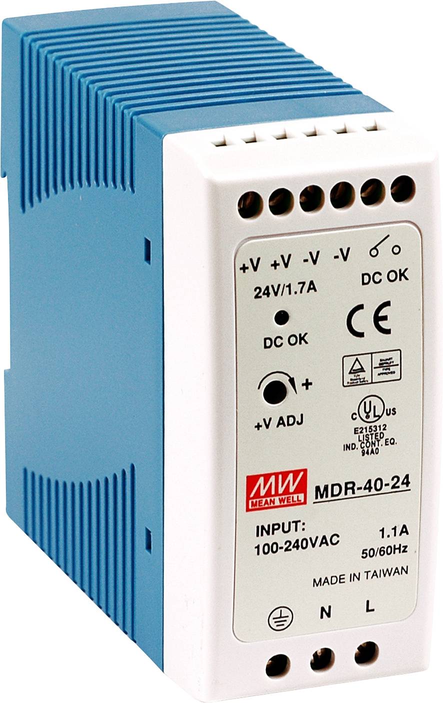 MEAN WELL MDR-40-5 napajanje za DIN šinu 90 V/AC → 5 V/DC 6 A