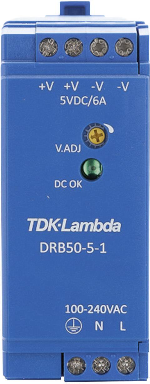 TDK-Lambda DRB50-5-1 napajanje za DIN šinu 85-264 V/AC → 5 V/DC 2,5 A