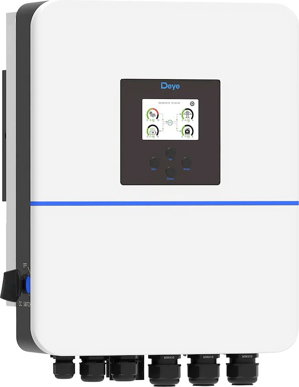 Deye SUN-10K-SG01HP3-EU-DM2 inverter 230 V, 400 V 10000 W čisto sinusni talasni oblik