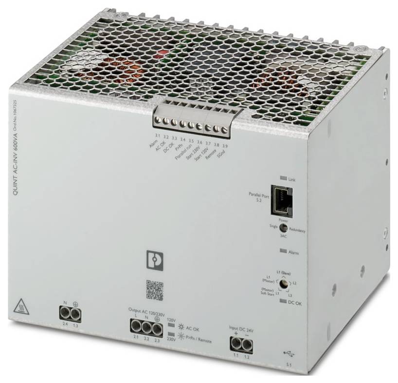 Phoenix Contact QUINT4-INV/24DC/1AC/600VA/USB DC/AC pretvarač 20–30 V/DC 120 V/AC, 230 V/AC, 24 V