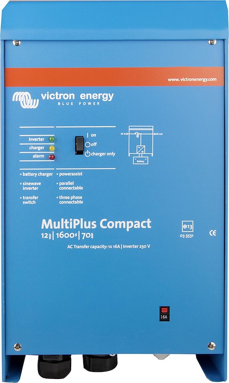 Victron Energy EasyPlus C 12/1600/70-16 pretvarač napona 12 V → 230 V/AC 1600 W 3000 W