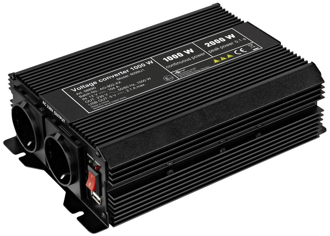 Goobay SPW DC/AC 12V/230V (1000W) USB Kfz inverter → 1500 W