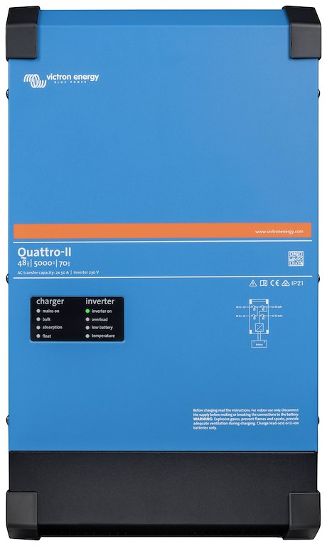 Victron Energy Victron Quattro-II 48/5000/70-50 230V inverter 38 – 66 V → 5000 W