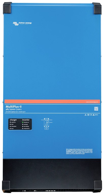 Victron Energy MultiPlus-II 48/15000/200-100 inverter 38 – 66 V → 230 V 15000 W čisto sinusni talasni oblik