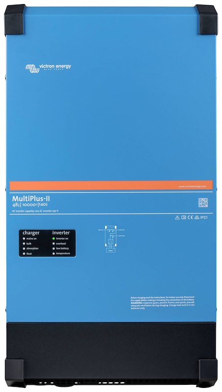 Victron Energy MultiPlus-II 48/10000/140-100/100 230V inverter 38 – 66 V → 10000 W