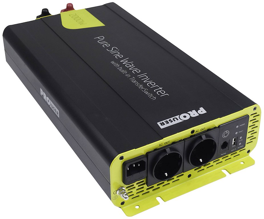ProUser PSI2000TX inverter 10,5 do 16 V → 230 V/AC 2000 W 3000 W