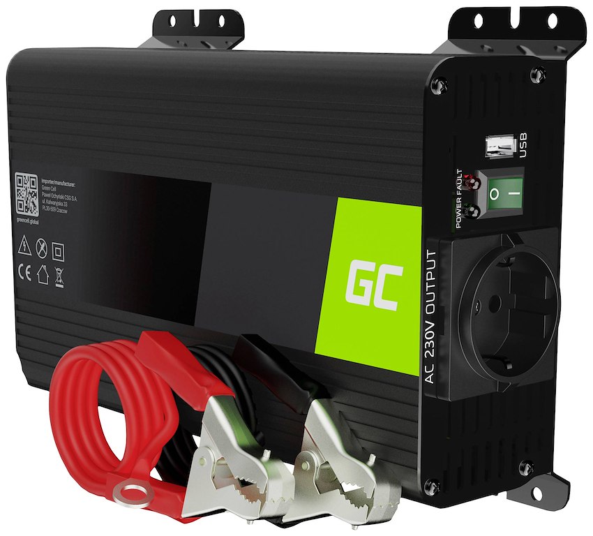 Green PRO INVGC05 inverter 12 V → 230 V 300 W 600 W