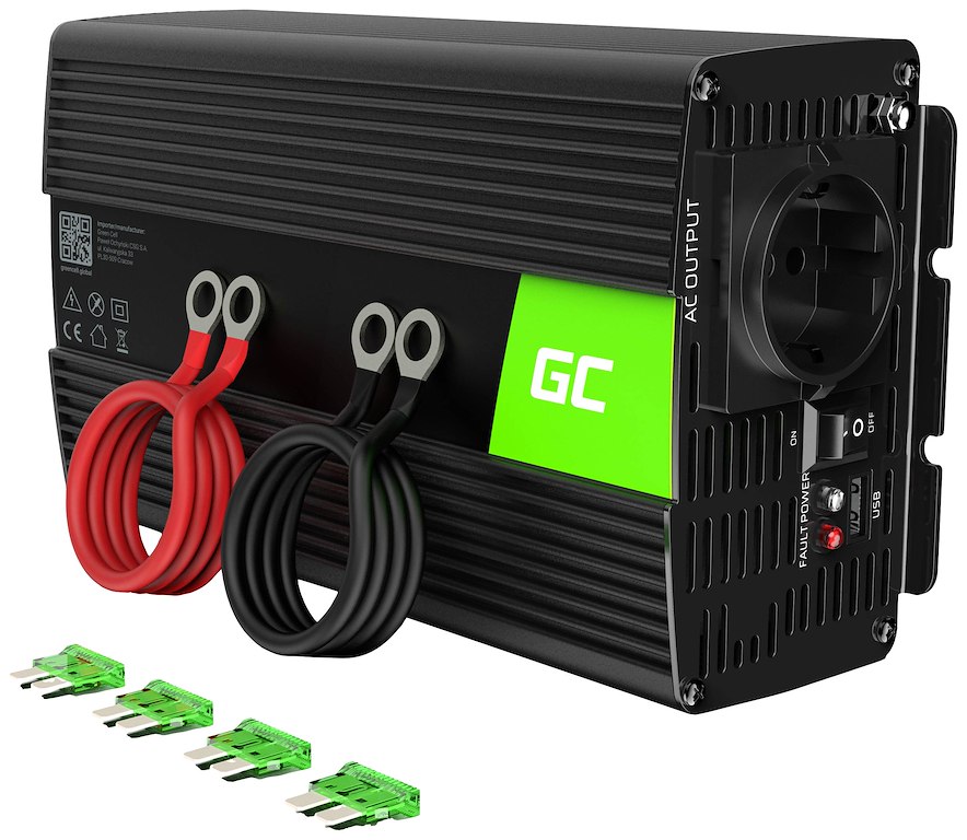Green INV09 inverter 12 V → 230 V 1000 W 2000 W