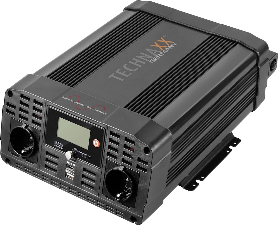 Technaxx TE22 inverter 10,2 V-15,8 V → 230 V/AC 4000 W čisto sinusni talasni oblik