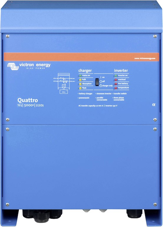 Victron Energy inverter 9,5 – 17 V → 230 V/AC 5000 W 10000 W