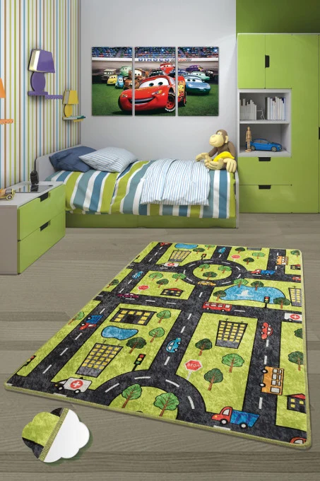 Dečiji tepih grad zeleni (Green city 9085)