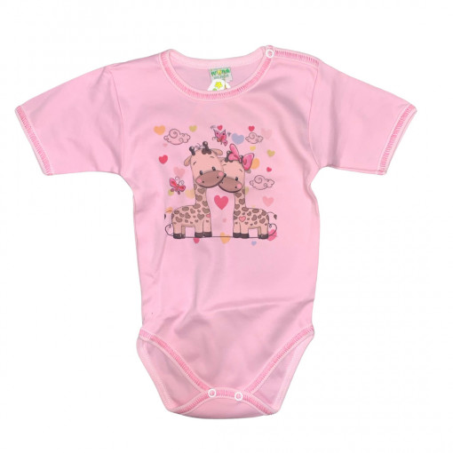 Bebi bodić roze veličina 80 žirafice