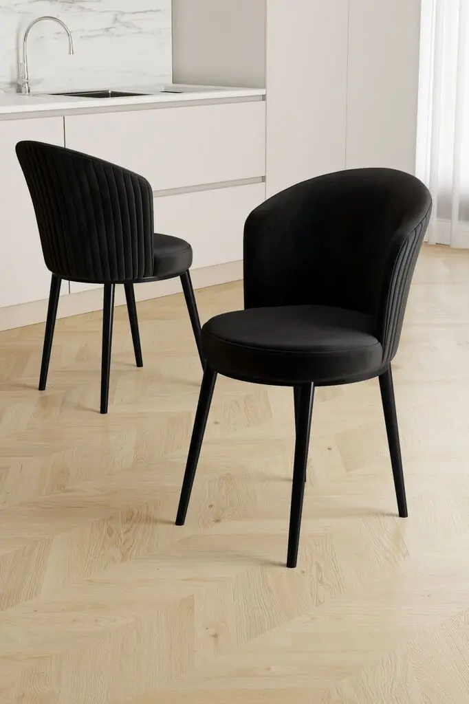 Hanah Home Set stolica, 2 komada, Crni
