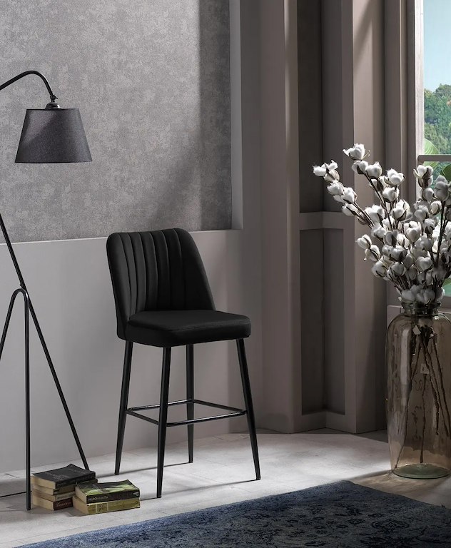 Hanah Home Set 2 barske stolice Crni