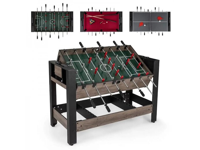 Sportivo 3u1 multifunkcionalni sto za igre - fudbal, bilijar i stoni tenis, 125 cm