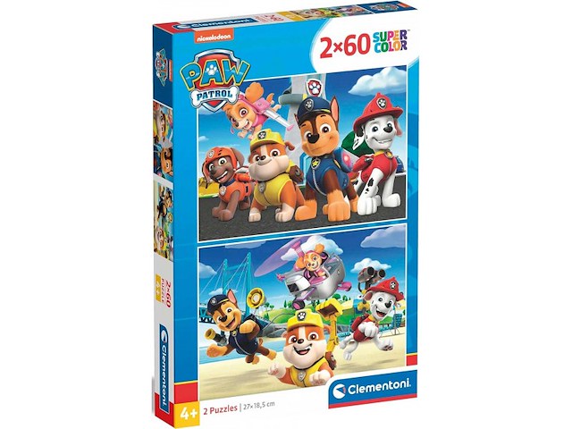 Puzzle slagalice 2x60 delova Paw Patrol Clementoni 21623