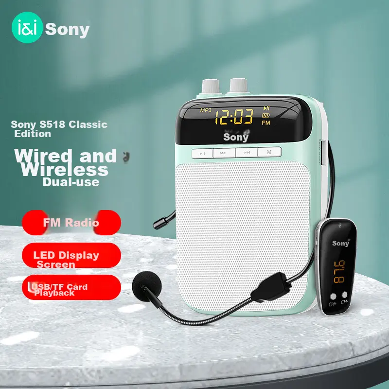 Soaiy Bluetooth zvučnik sa mikrofonom S-518, Beli