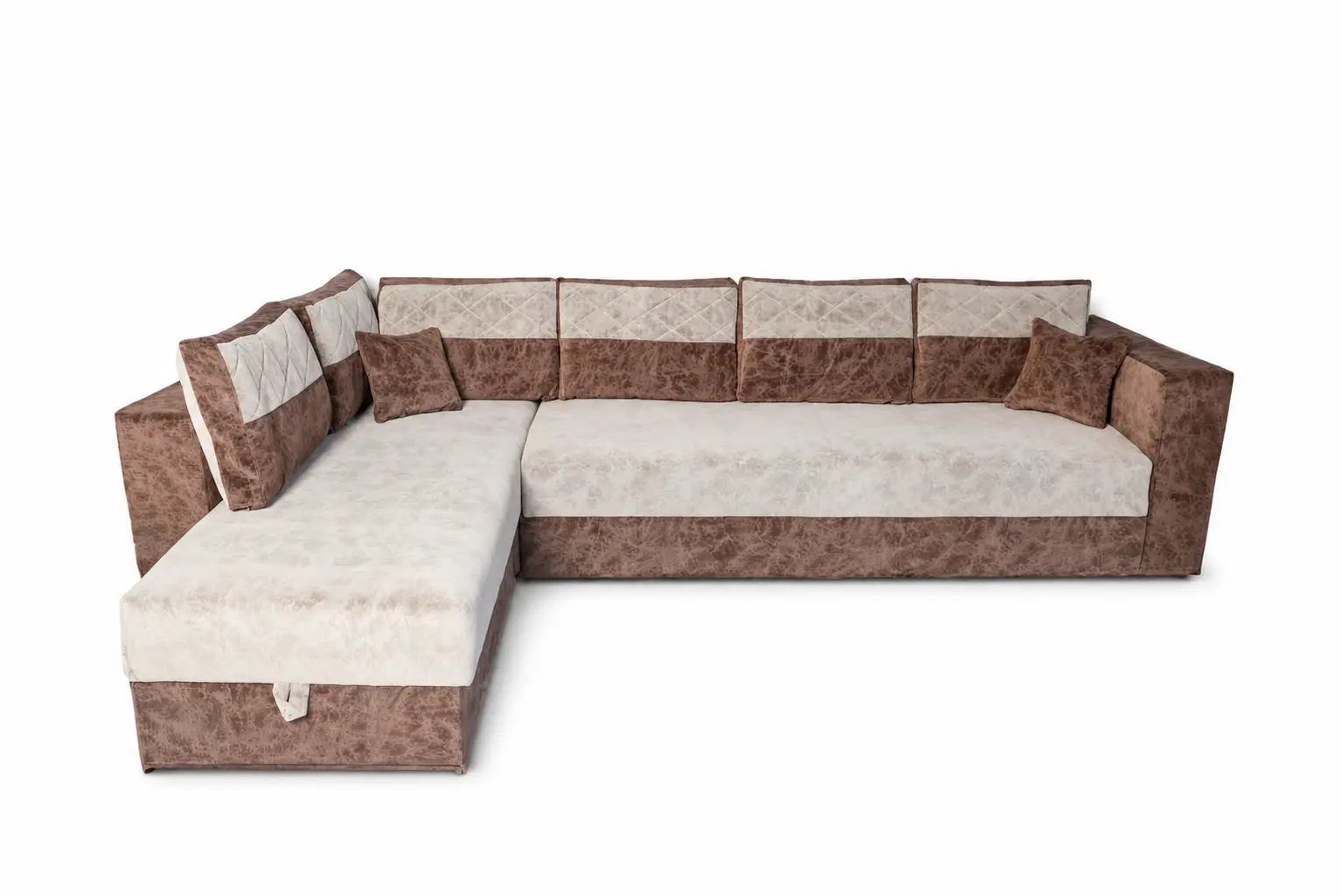 EuroAF Ugaona garnitura Milano II, 275x145 cm, Bež-braon
