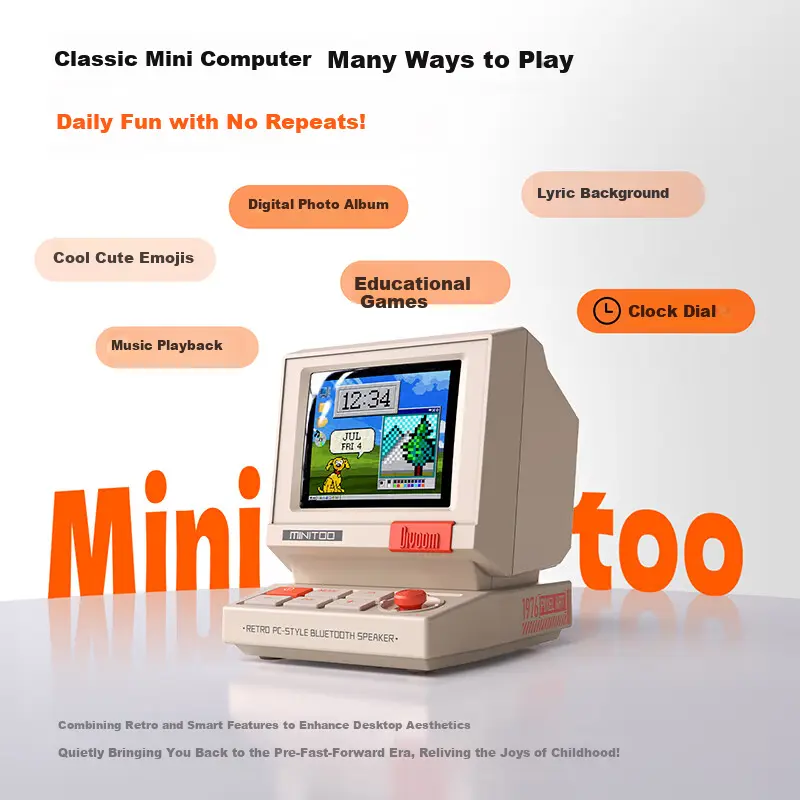 Divoom Ditoo Bluetooth zvučnik Retro Desktop, Bež