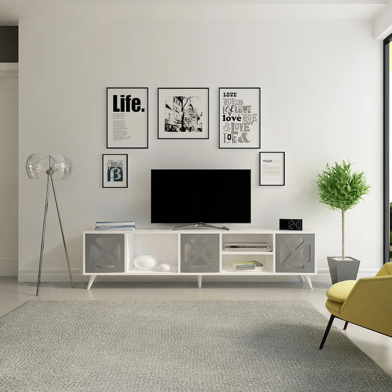 Hanah home TV Komoda Sinef Belo-Antracit