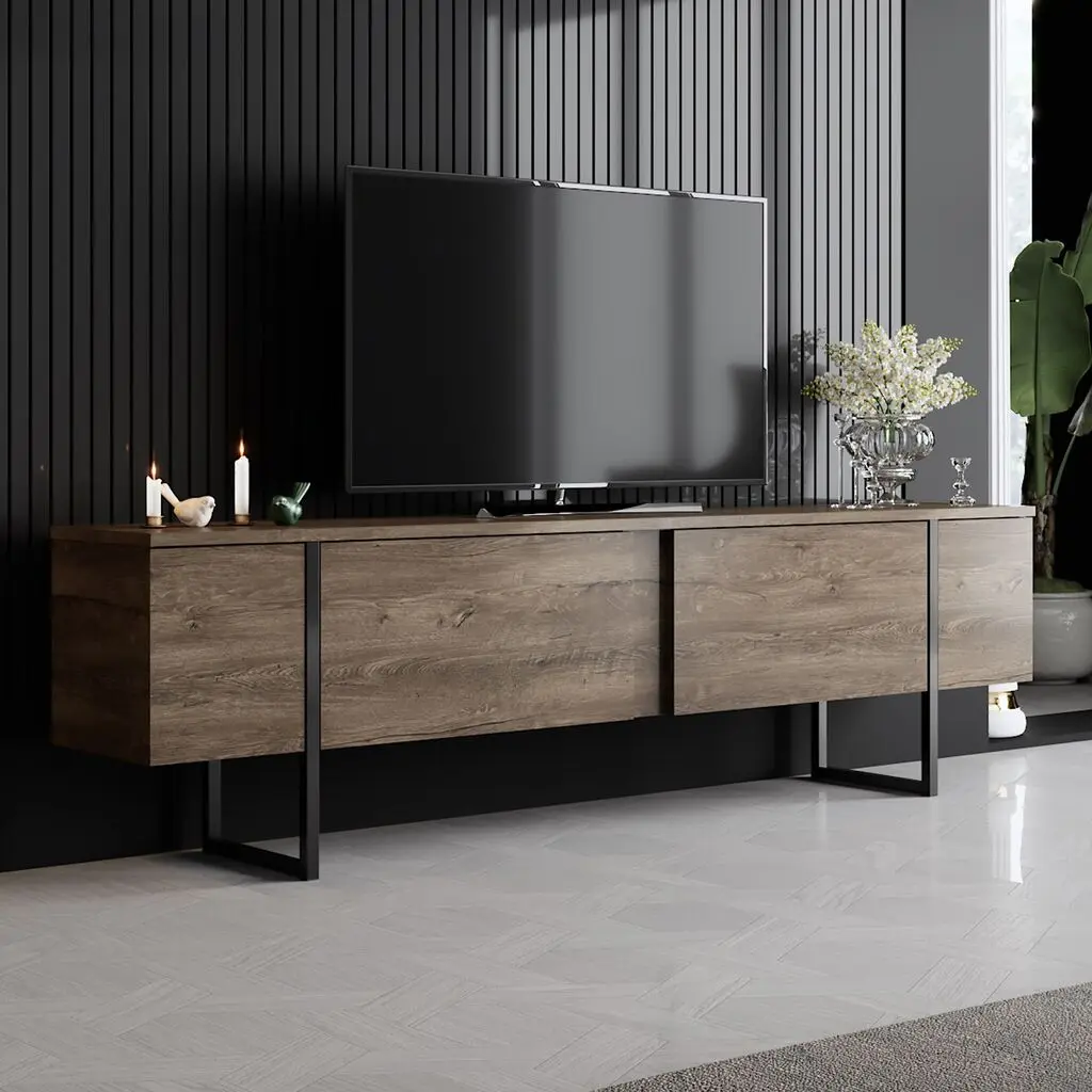 Hanah Home TV ormarić Luke, Orah-crnI