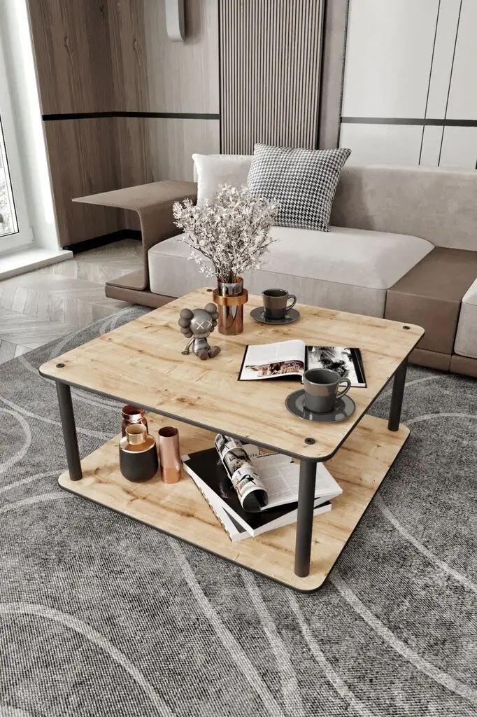 Hanah Home Sto za dnevnu sobu Masivo Square, Hrast