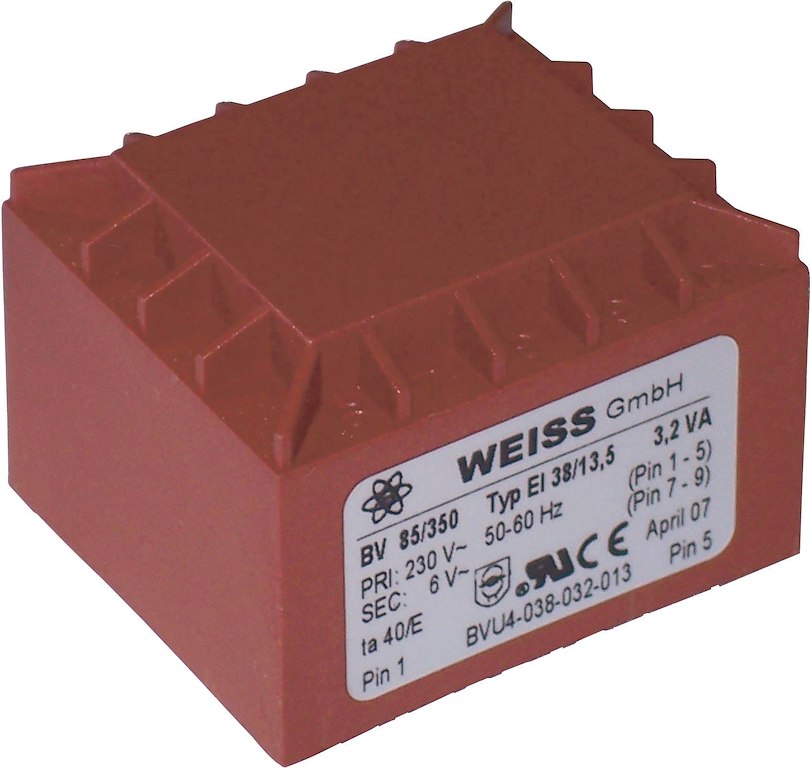 Weiss 85/352 transformator za štampanu ploču 230 V → 12 V/AC
