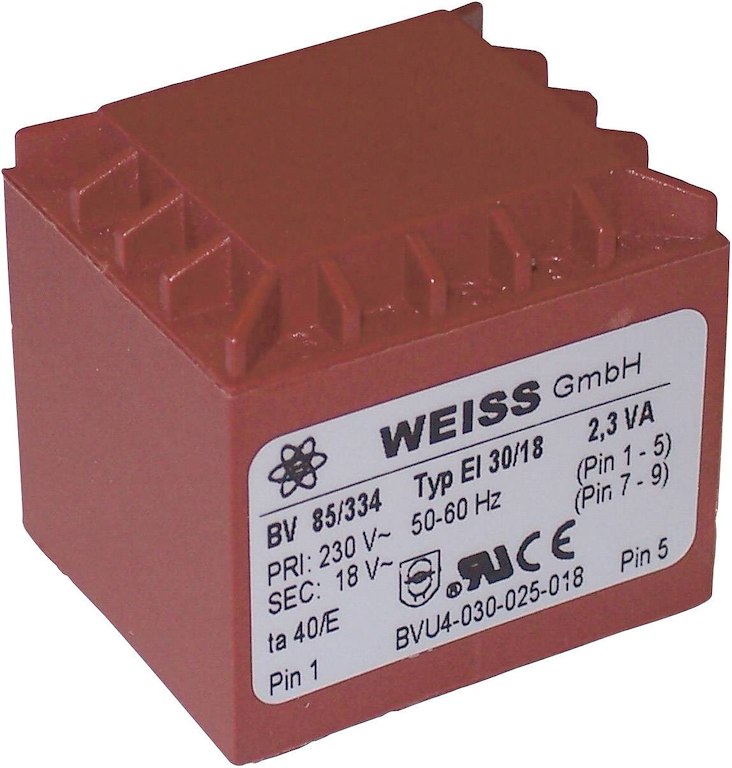 Weiss 85/332 transformator za štampanu ploču 230 V → 12 V/AC