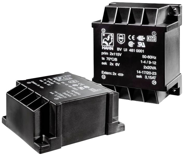 Hahn BV UI 482 0009 transformator za štampanu ploču 115 V → 12 V/AC
