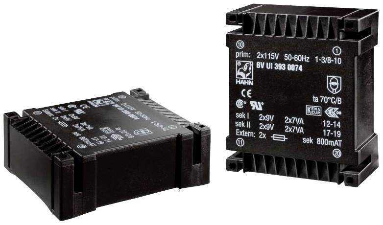 Hahn BV UI 393 0081 transformator za štampanu ploču 115 V → 12 V/AC