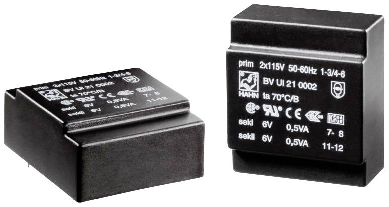 Hahn BV UI 21 0003 transformator za štampanu ploču 115 V → 9 V/AC