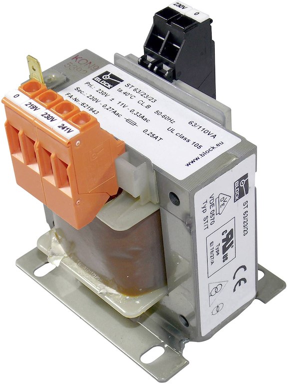 Block ST 63/23/23 upravljački transformator 219 V/AC → 230 V/AC, 241 V/AC
